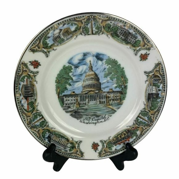 Accents | Vintage The Capitol Washington Dc Souvenir Plate Travel ...